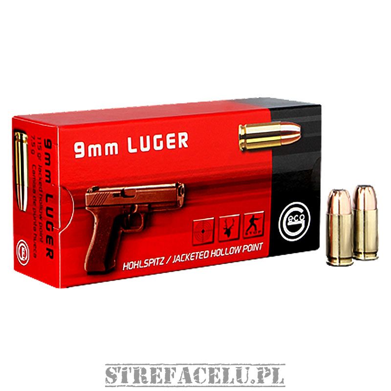 Amunicja Geco Luger JHP 115gr/7.5g HSP //.9 PARA Sklep Warszawa