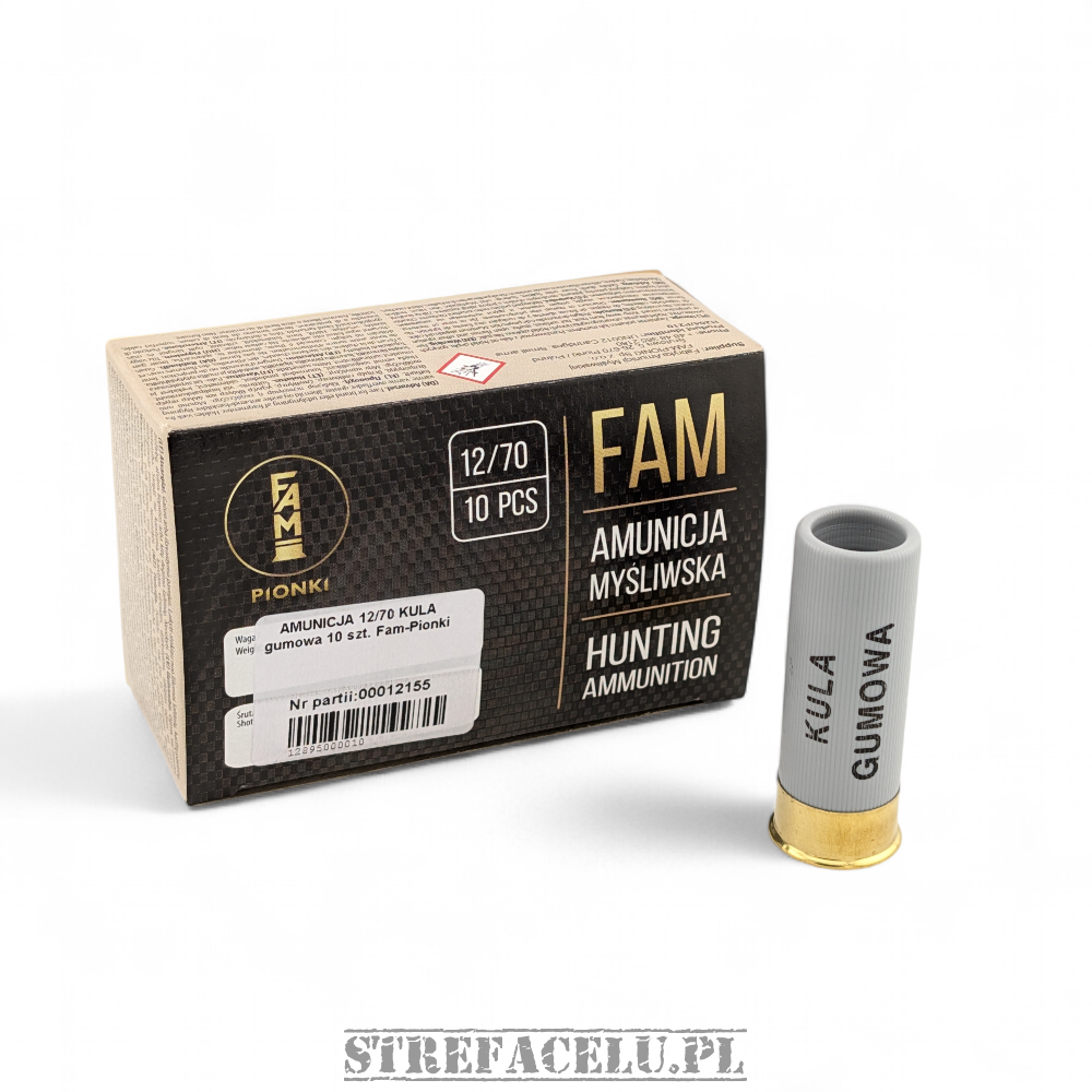 Amunicja kula gumowa FAM Pionki (1op = 10szt) // 12/70 Sklep Warszawa